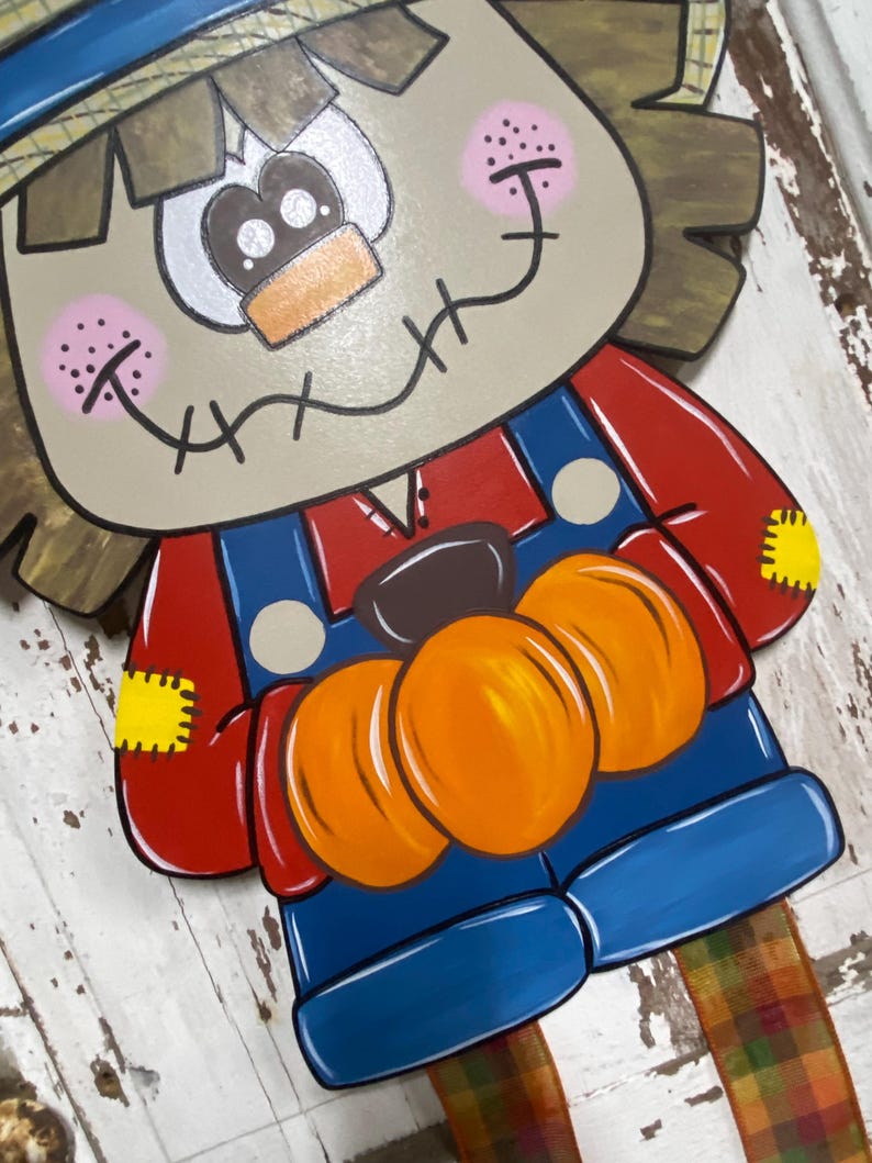 Scarecrow With Ribbon Legs - Etsy