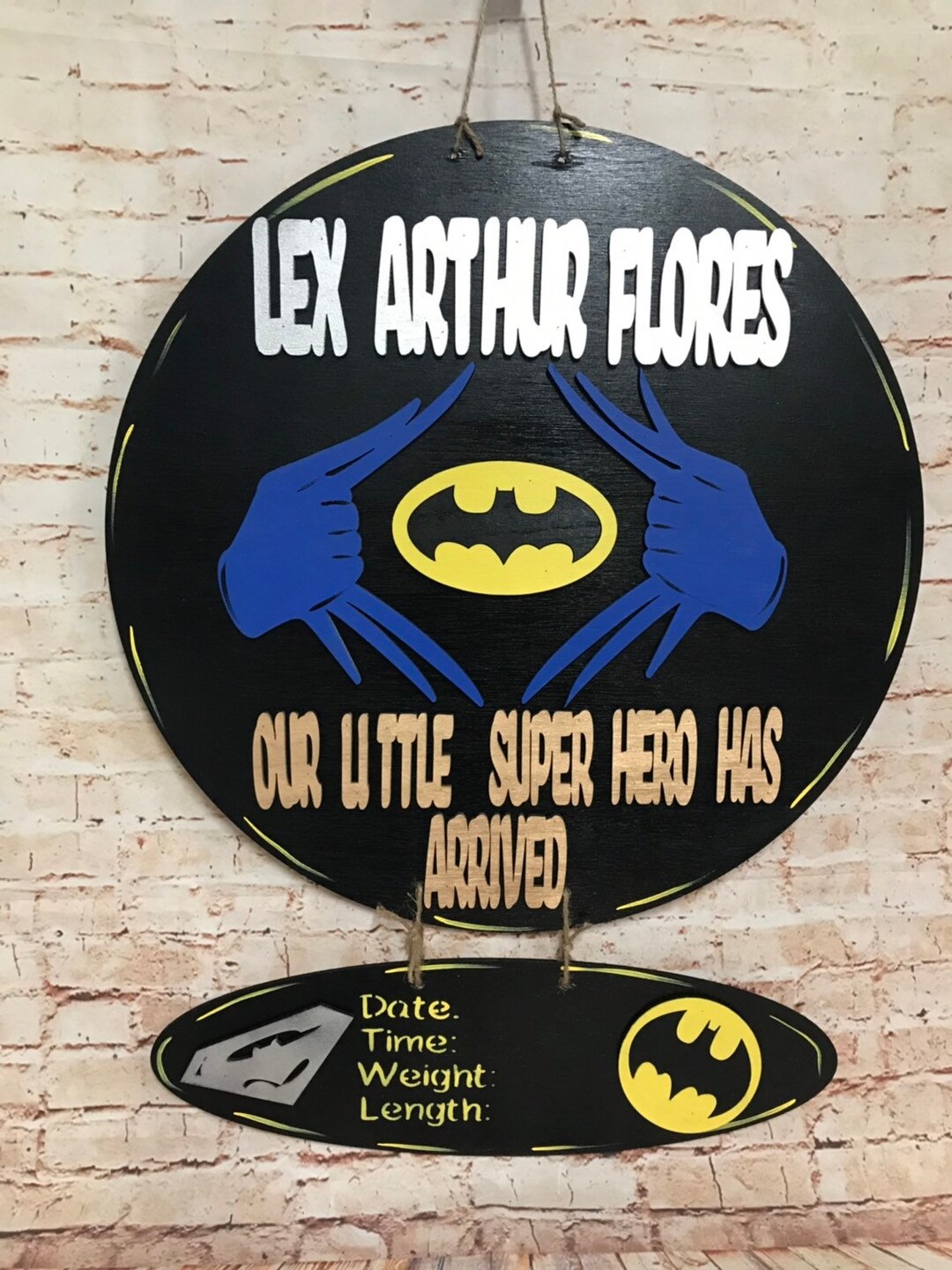 Superhero Hospital Baby Door Hanger - Etsy