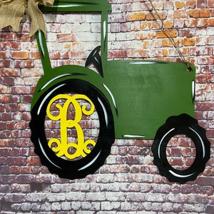 Monogram Tractor Door Hanger: Farmhouse Country Decor - Etsy
