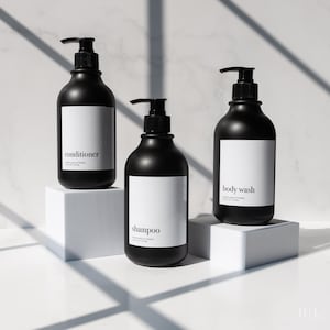 Reusable Modern Shampoo, Conditioner, Body Wash, Face Wash, Lotion ...