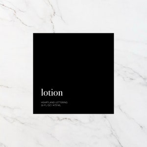 Bathroom Organizer Labels Minimalist Matte Black Bottle Labels for ...