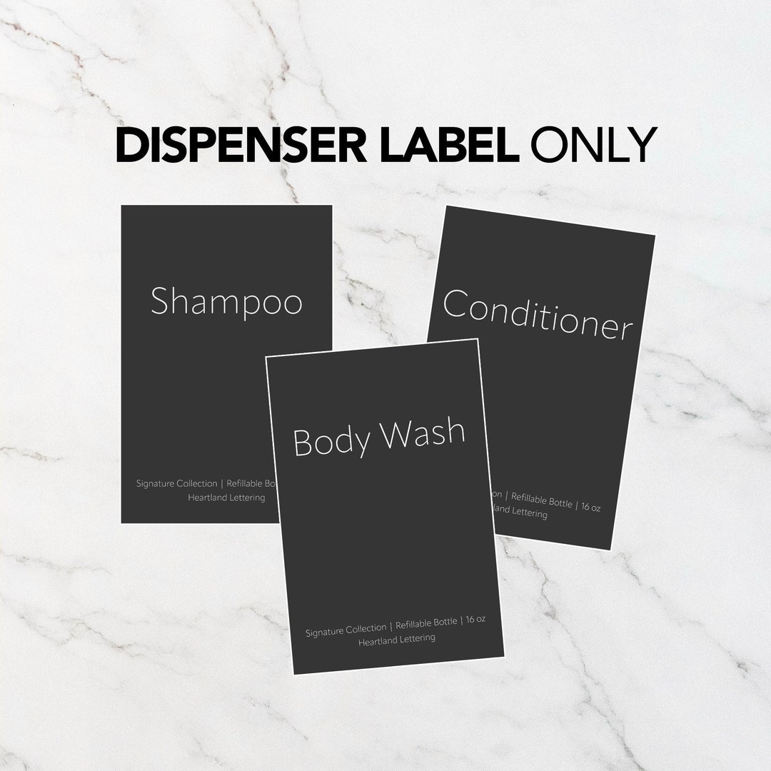 Bathroom Organization Labels Waterproof Bottle Labels for Shampoo ...