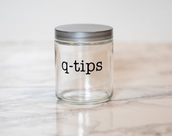 Q Tip Jar - Etsy