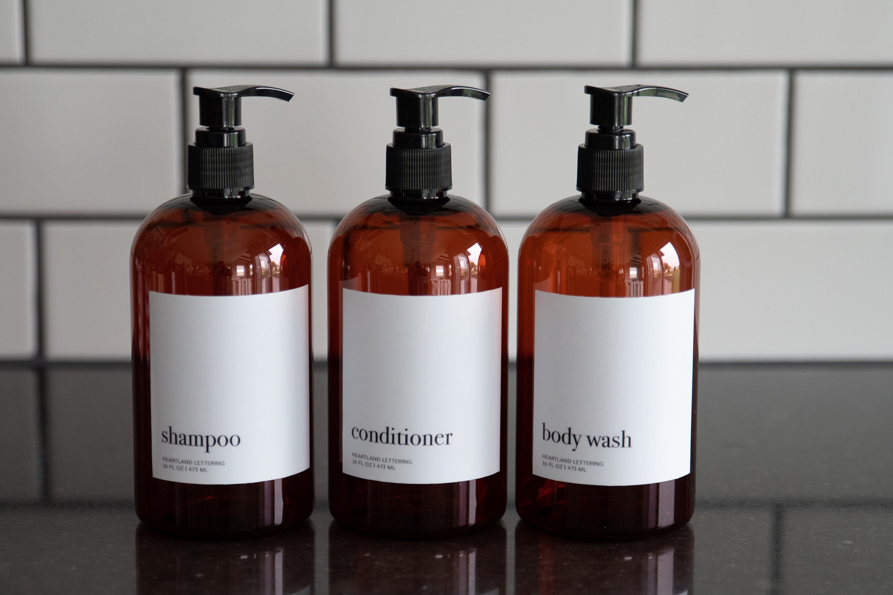 Shampoo And Conditioner Bottles