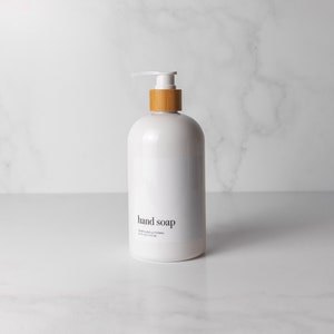 Minimal Soap Dispenser Hand Soap & Lotion Bottle Set Bamboo Soap Pump ...