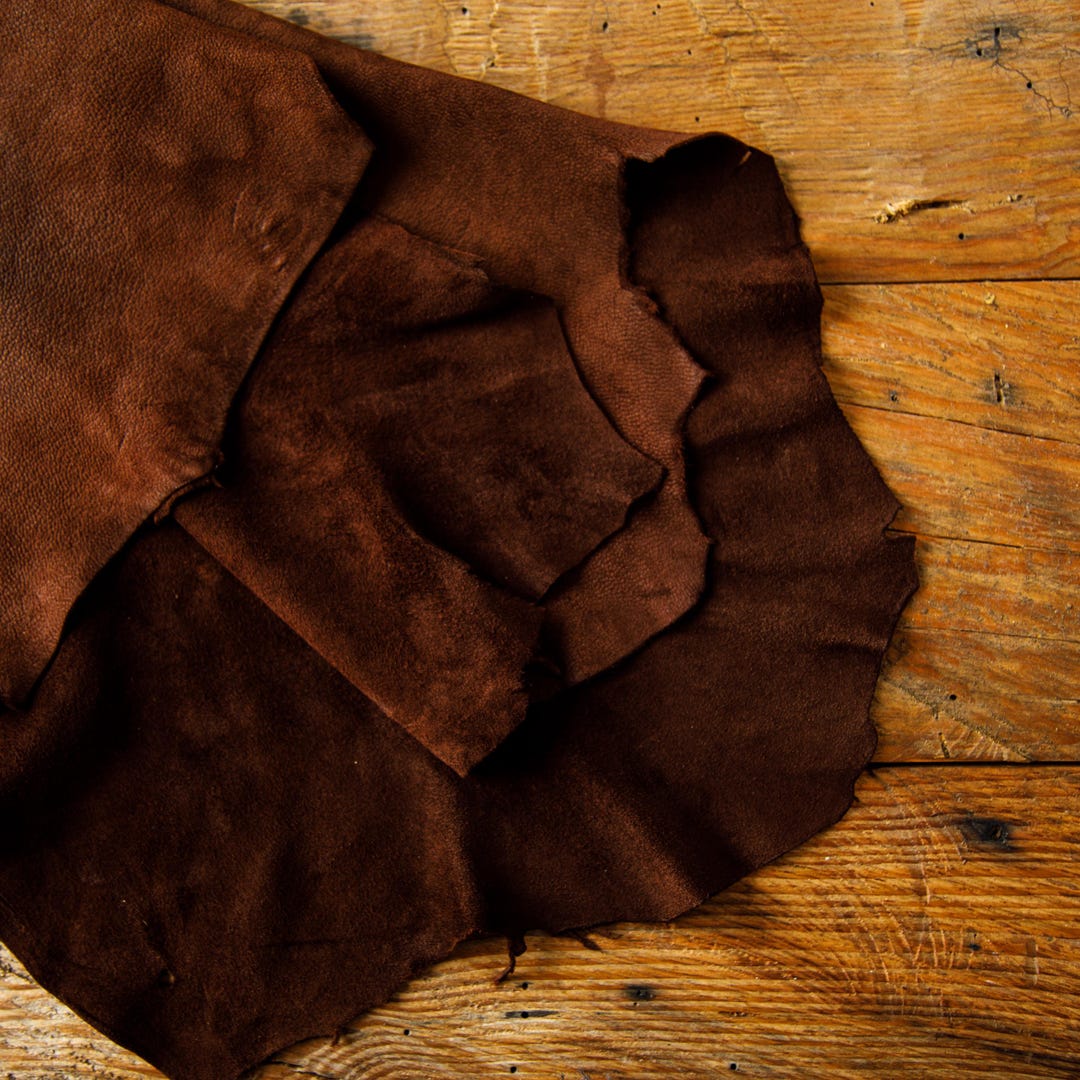 Rich Brown Goat Suede Leather – Goat SUEDE Vintage Craft, Jacket Making ...