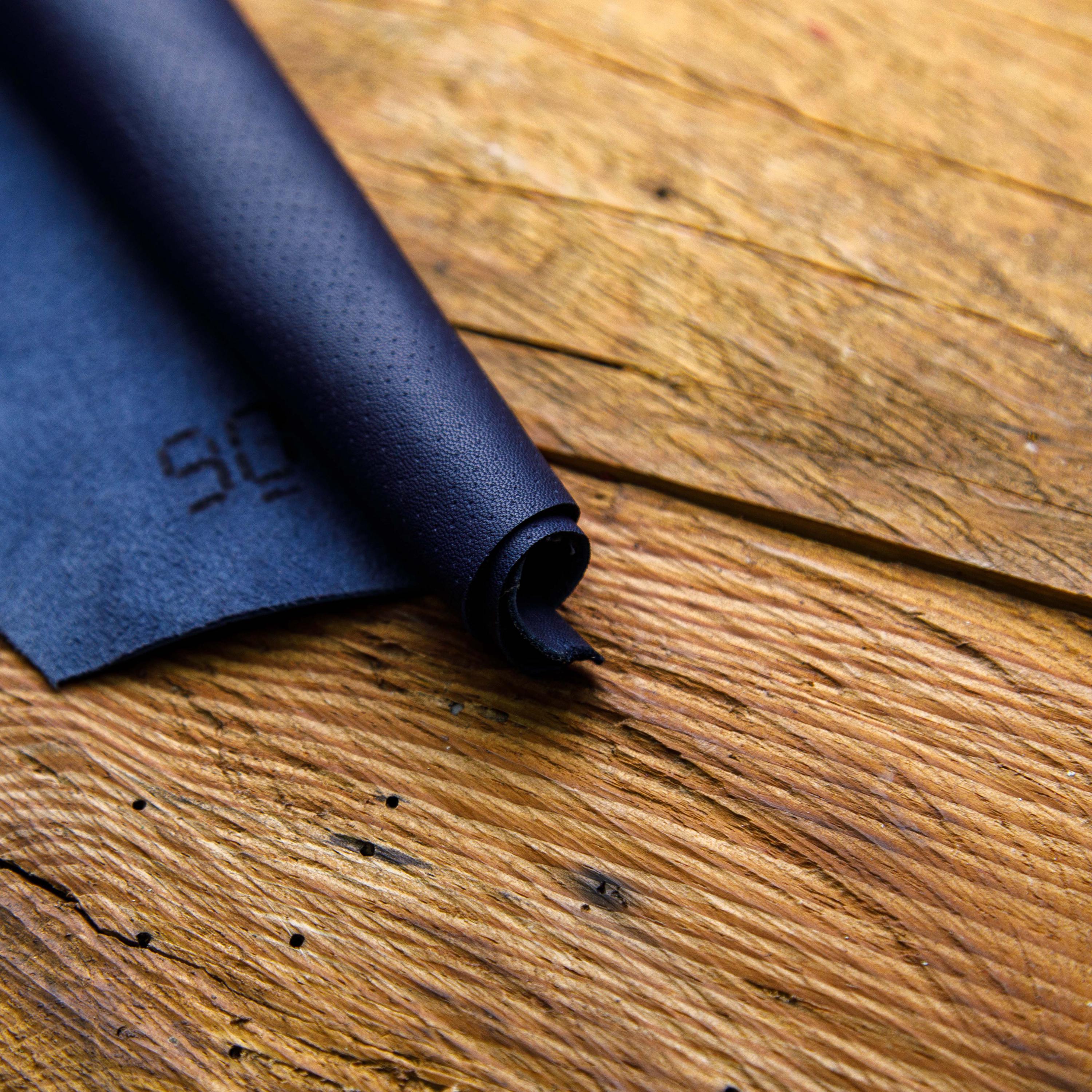 Navy Blue Pinhole Perforated Soft Leather – Leather Hide, Hides, Skin ...