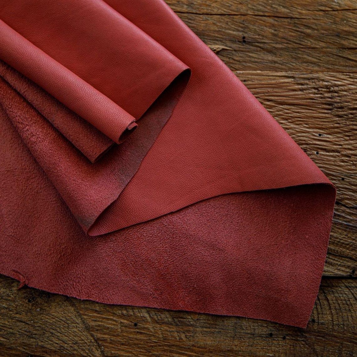 Soft Chrome Tanned Red Matte Finish Dyed Leather Hides ,fashion,tooling ...