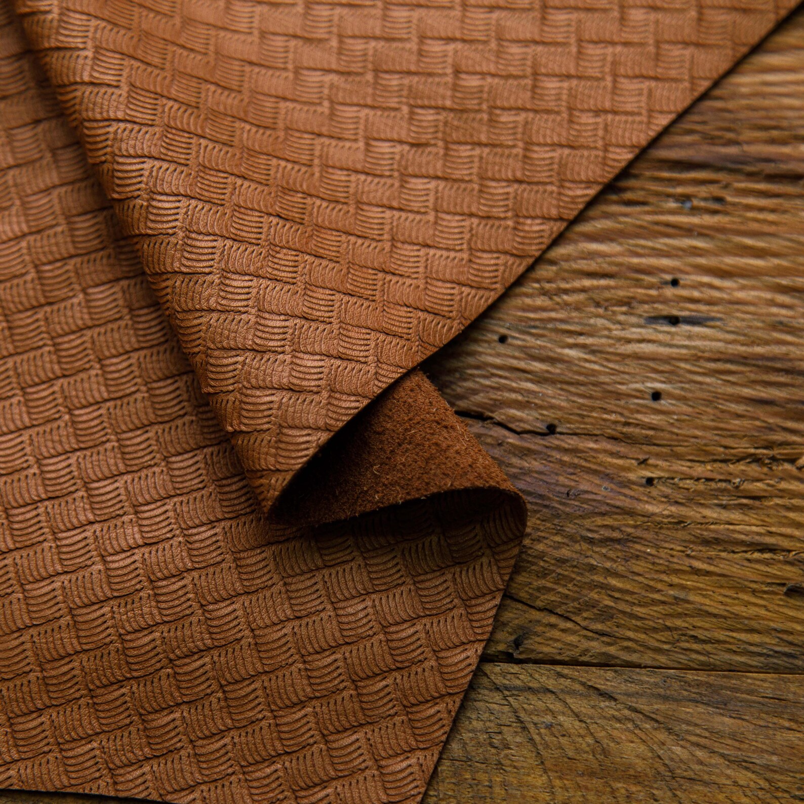 Tabba Brown 3D Embossed Pattern Leather, Stamped Leather for Bag ...