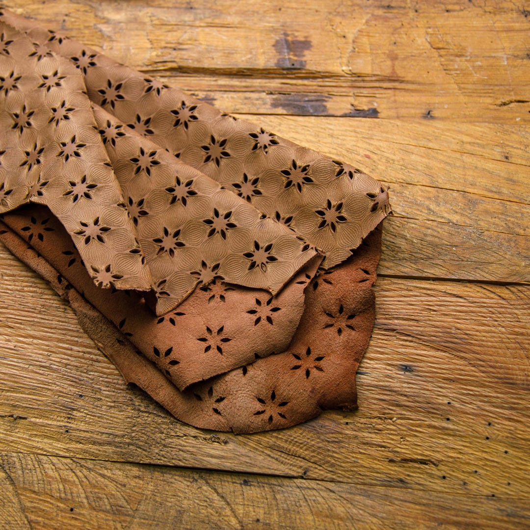 Laser Cut Flower Pattern Leather Hide | Crafts & Accessories ,leather Clothing | Leather Hub - Etsy