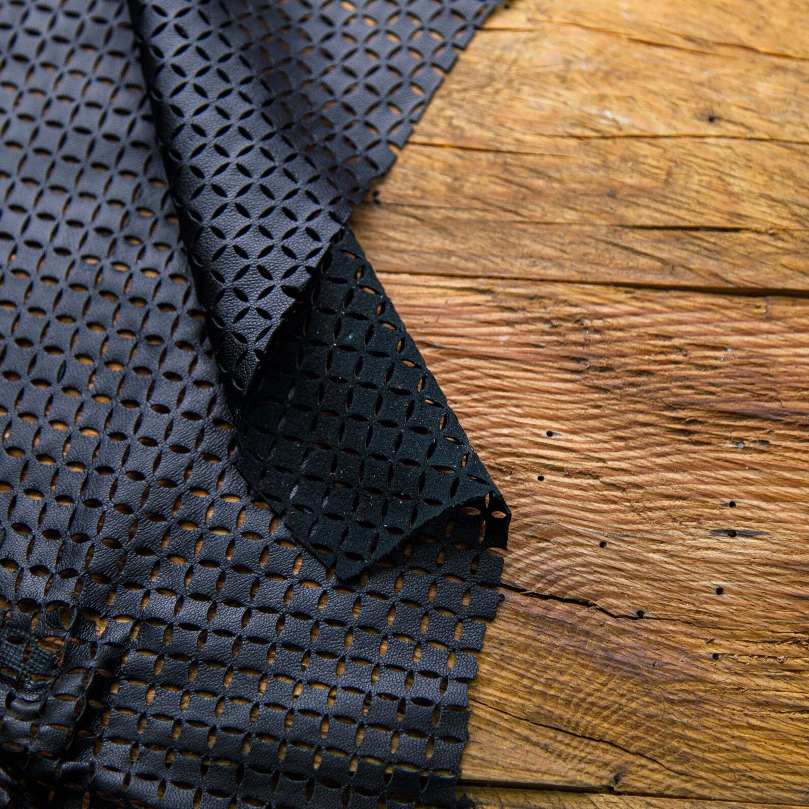 Black Laser Cut Cowhide Leather Perfect for Upholstery, Crafts ...