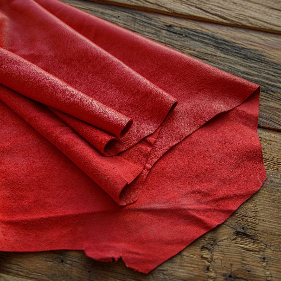 Soft Chrome Tanned Red Matte Finish Dyed Leather Hides ,fashion,tooling ...