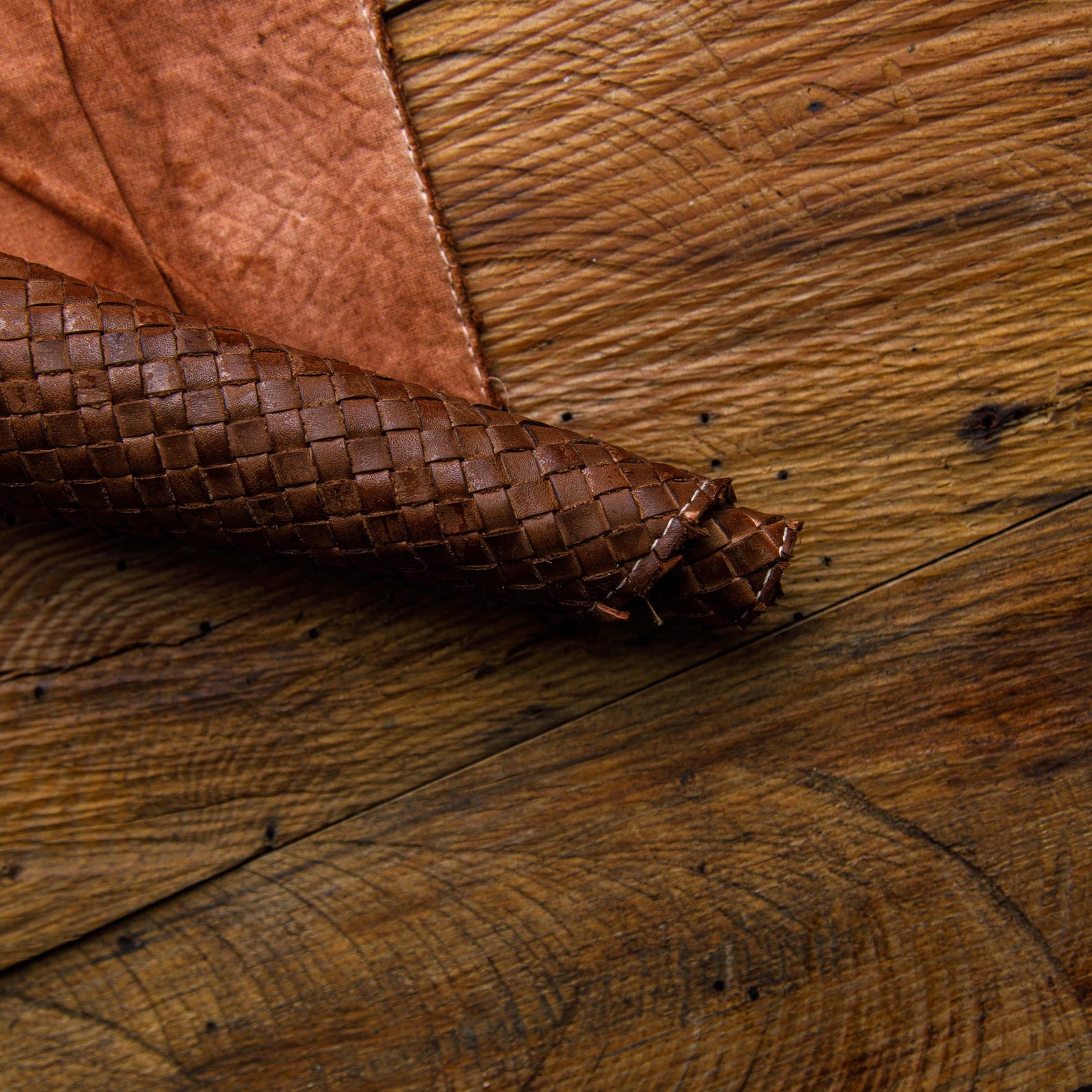 Dark Brown Handwoven Leather – Premium, Woven Design for Bags ...