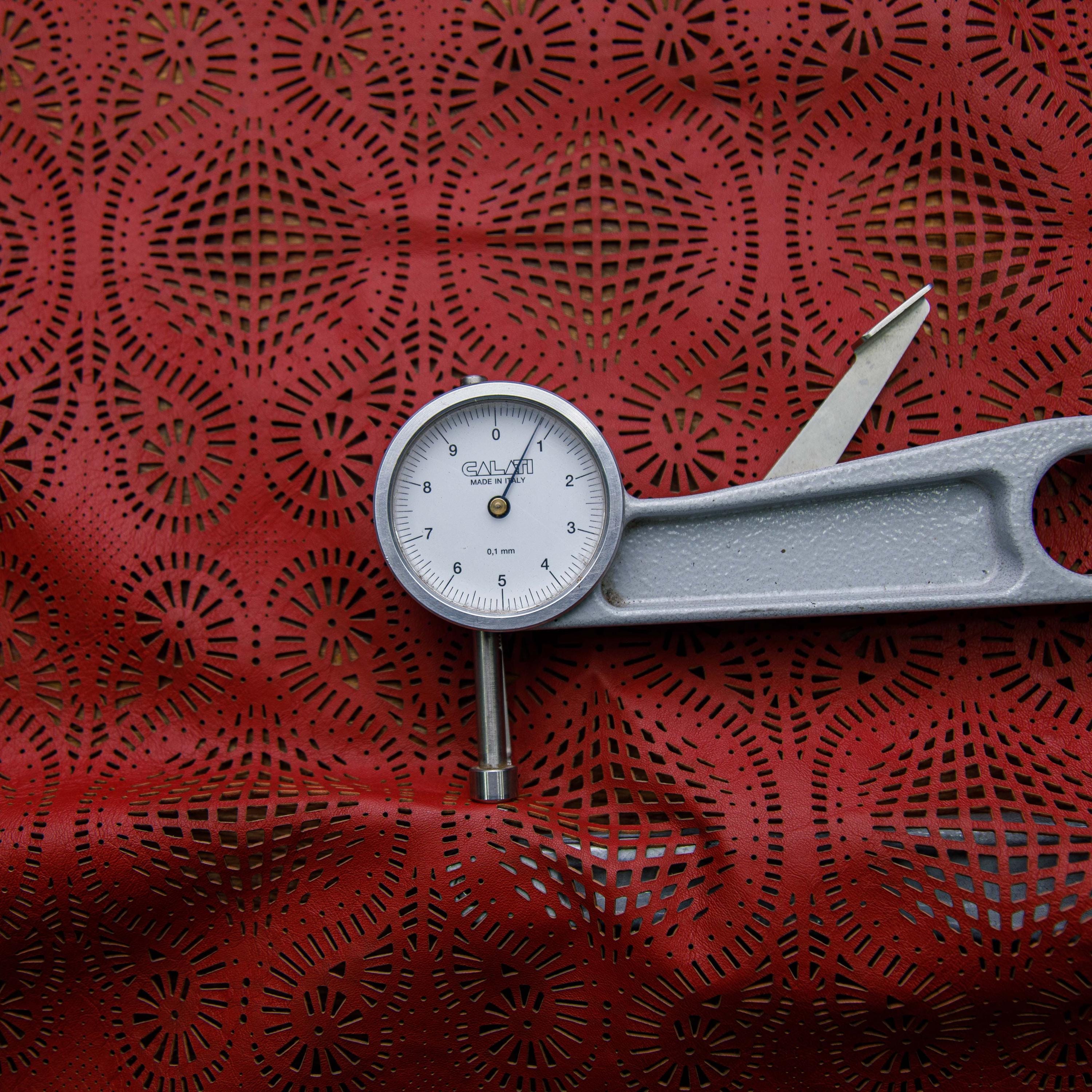 Red Laser Cut Cowhide Leather With Latest Pattern, Crafts ...