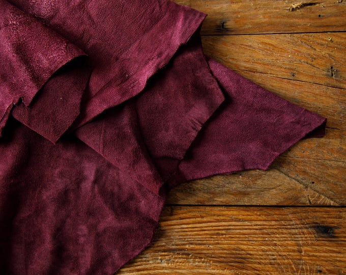 Burgundy Goat Suede – Real Goatskin Leather, Suede Jacket Hide, Leather ...