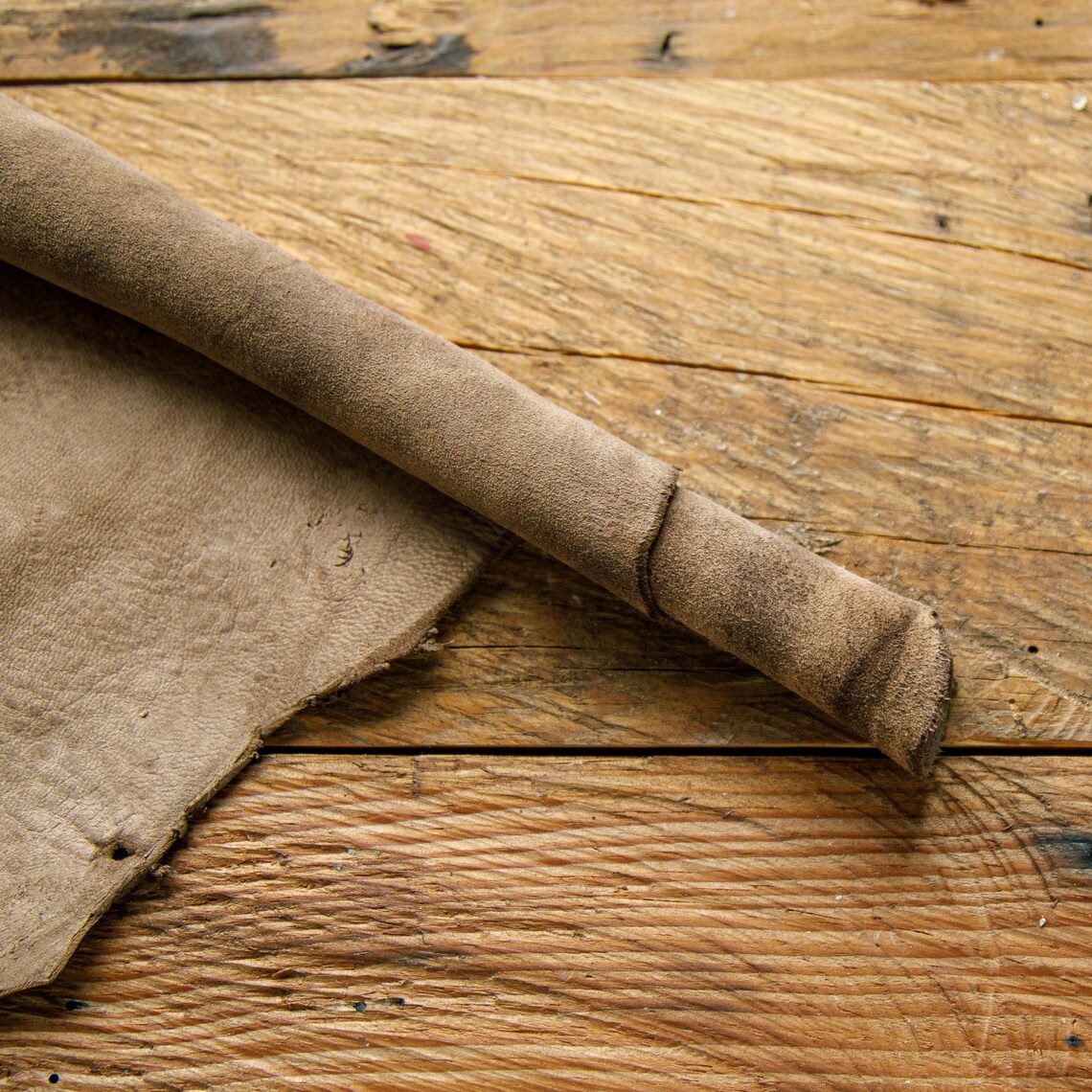 Goatskin Suede Leather Smoky Brown, Smooth Leather Fabric, Authentic ...