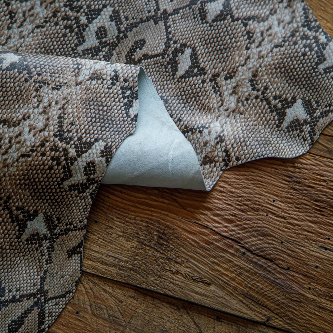 Snake Print Leather,hides for Purses and Bags - Chrome Tanned Genuine ...