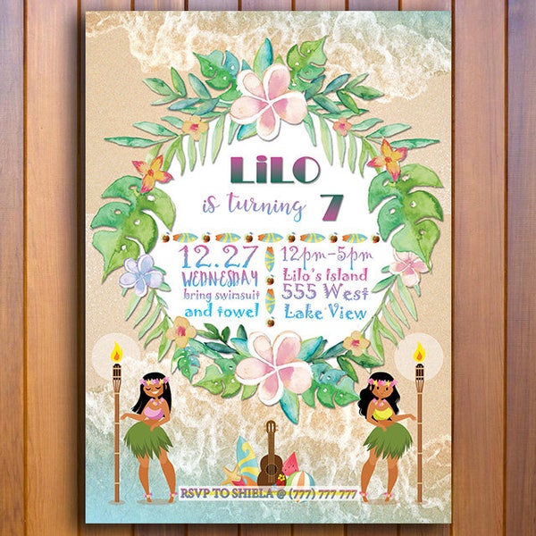 Hula Hoop Invitation - Etsy