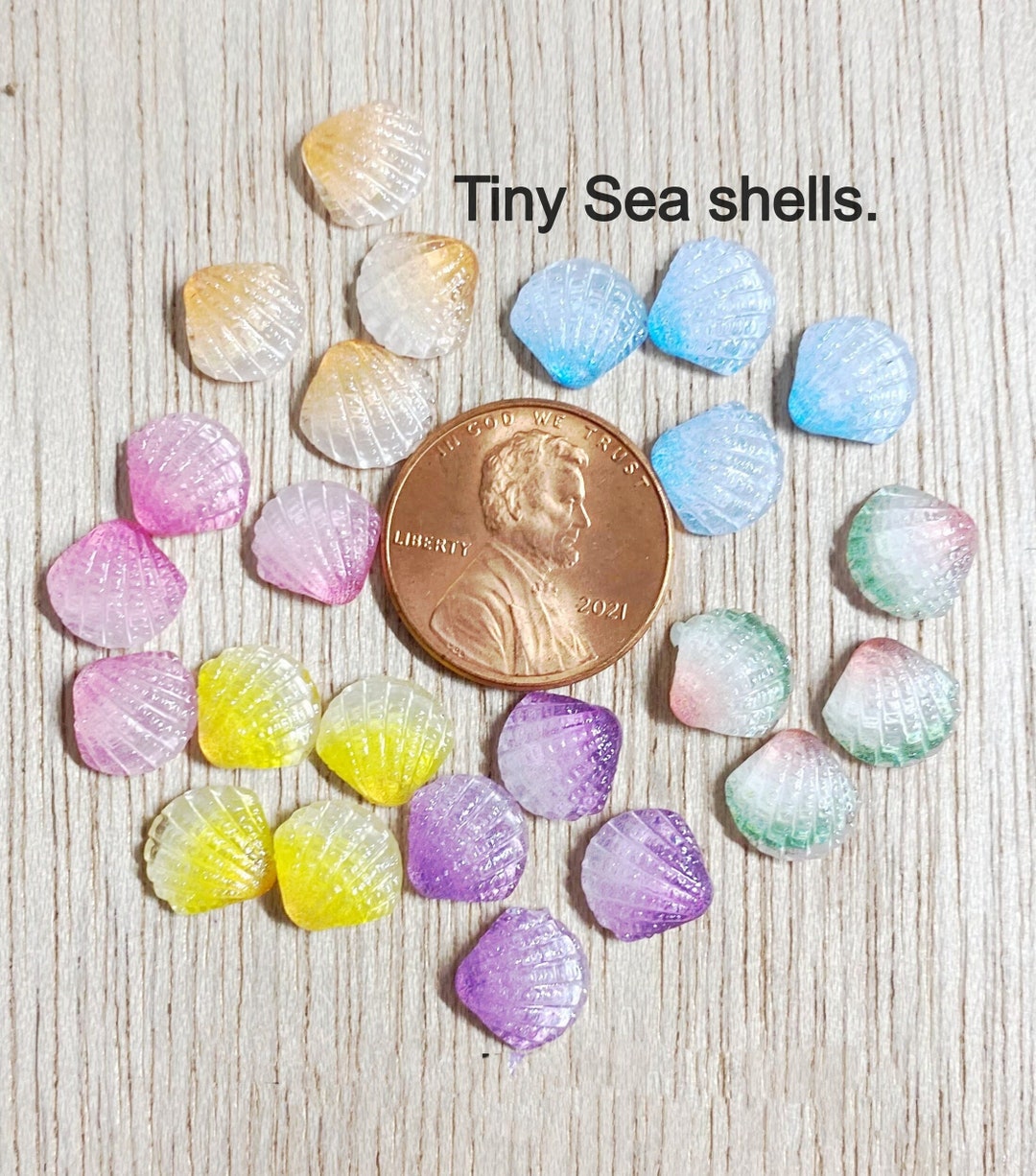 Tiny Shell Cabochon, Mini Sea Shell, Flat Back, Sea Shell, Resin, 15 ...