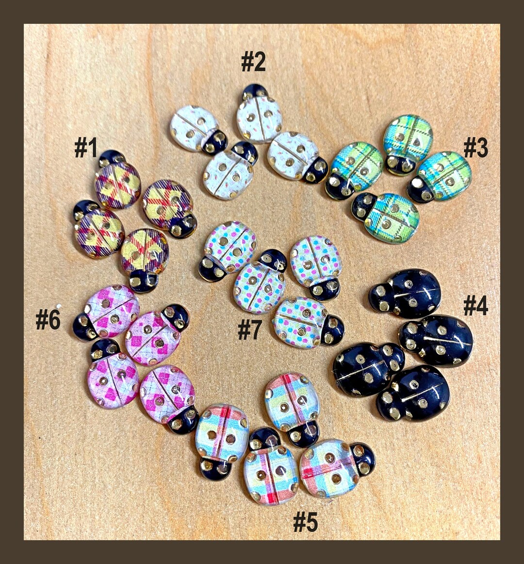 20 Small Ladybug Cabochons, Flat Back Plastic Bugs (9x13mm) B53 - Etsy