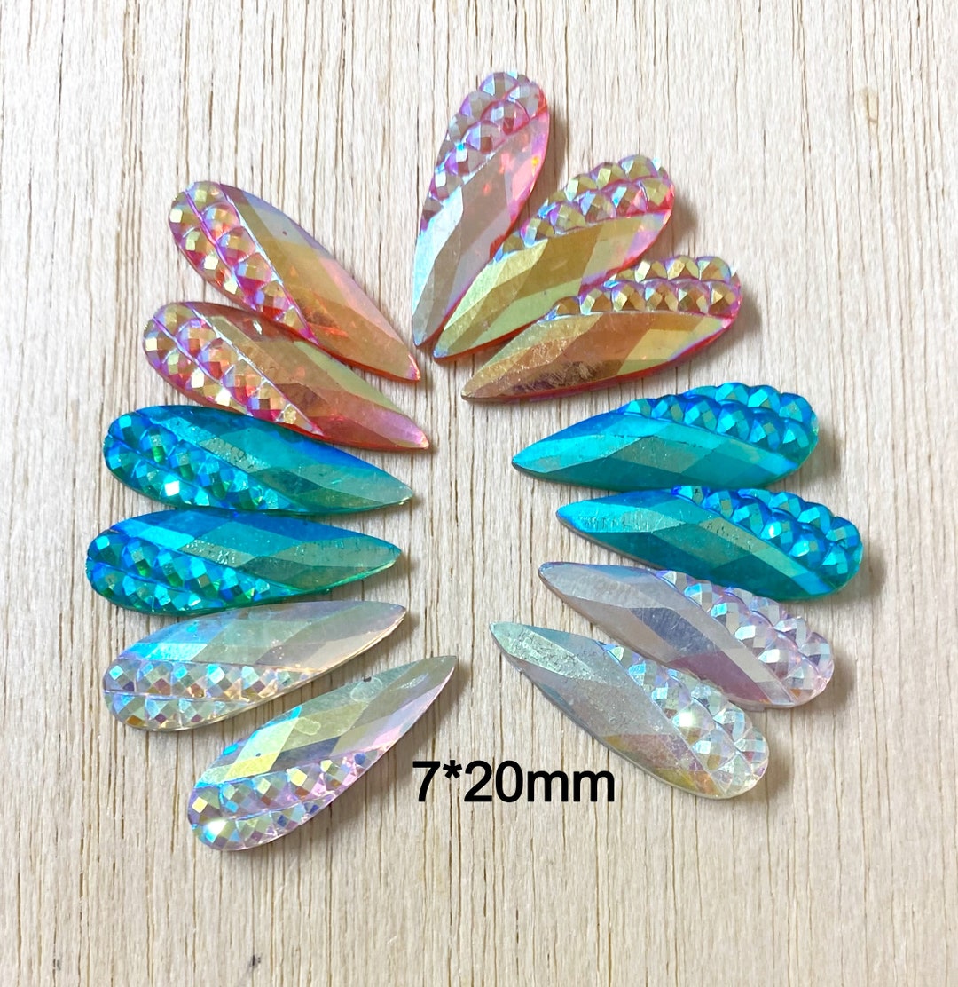 Teardrop Flat Back, Acrylic, Jewelry Makings, Cabochons, Scrapbooking ...