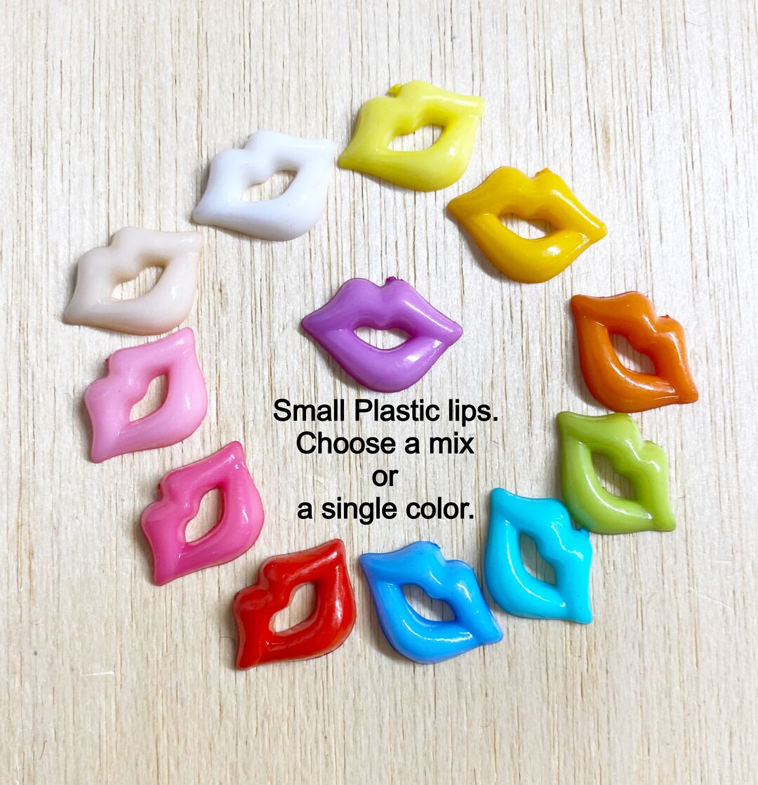 Lip Cabochon, SMALL, 15 or 25, Flat Back, Craft Supplies, READ ...