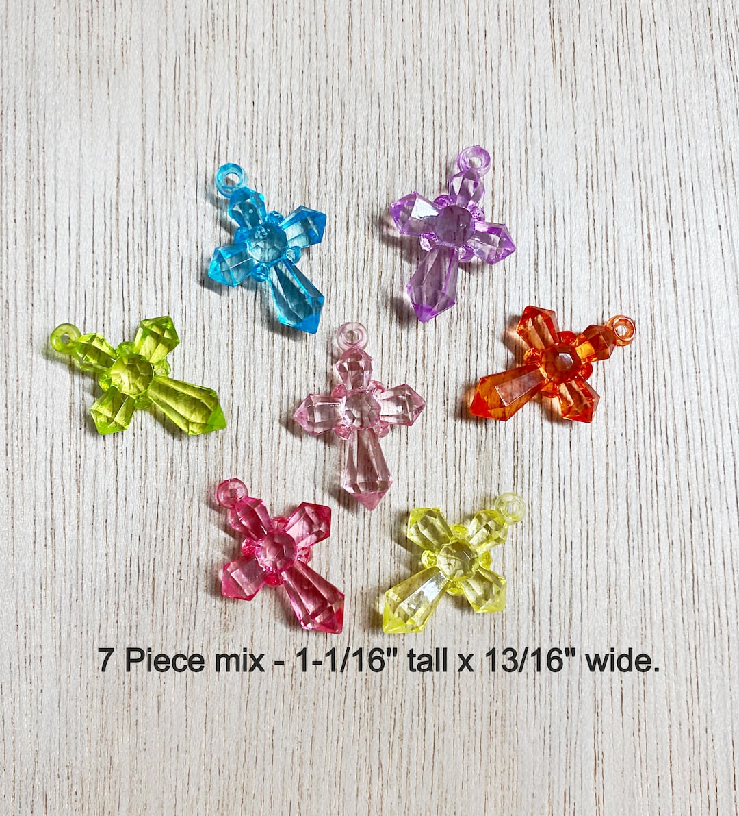 7 Cross Mix, One Hole at the Top, Plastic, Jewelry and Beading ...