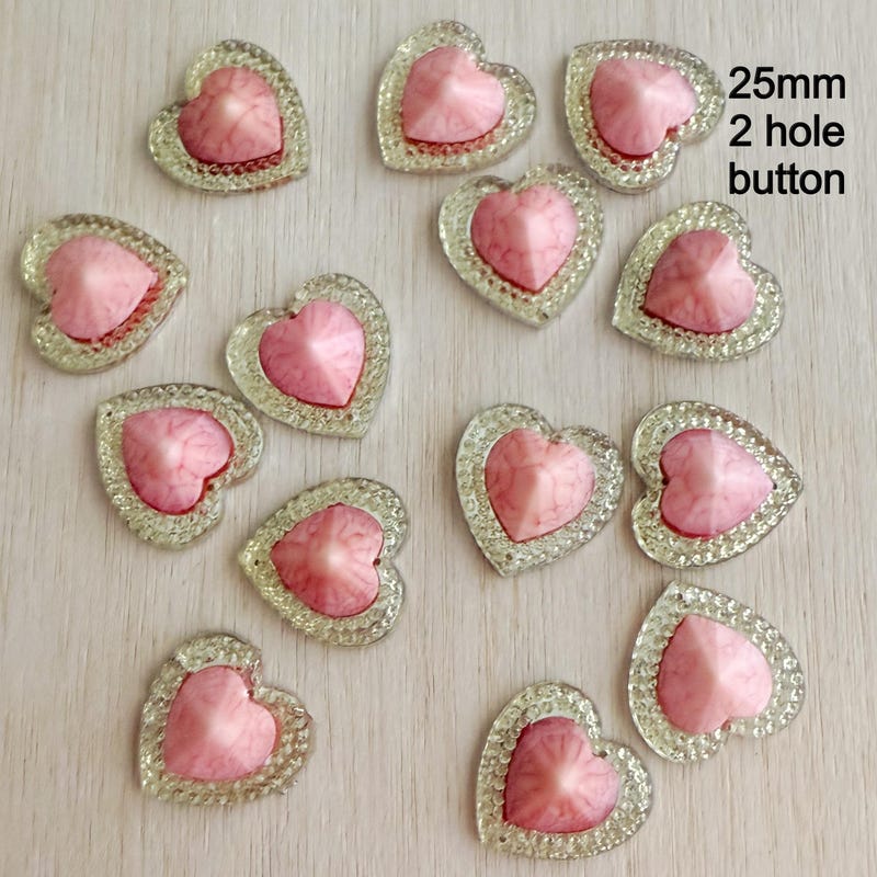 Tiny Heart Buttons - Etsy