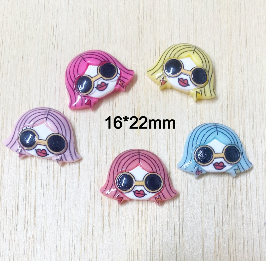 3 Girl Heads, Girl Cabochon, Girl Face, Puffy, Resin, READY TO SHIP ...