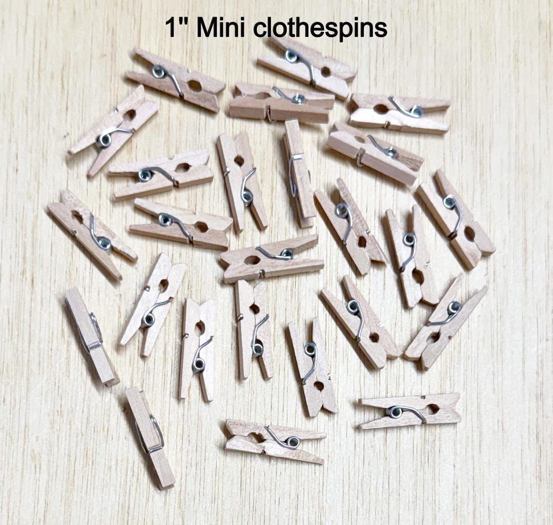 Tiny Clothespin, Mini Clothespin, Natural Wood Clothespin, Clothespin ...