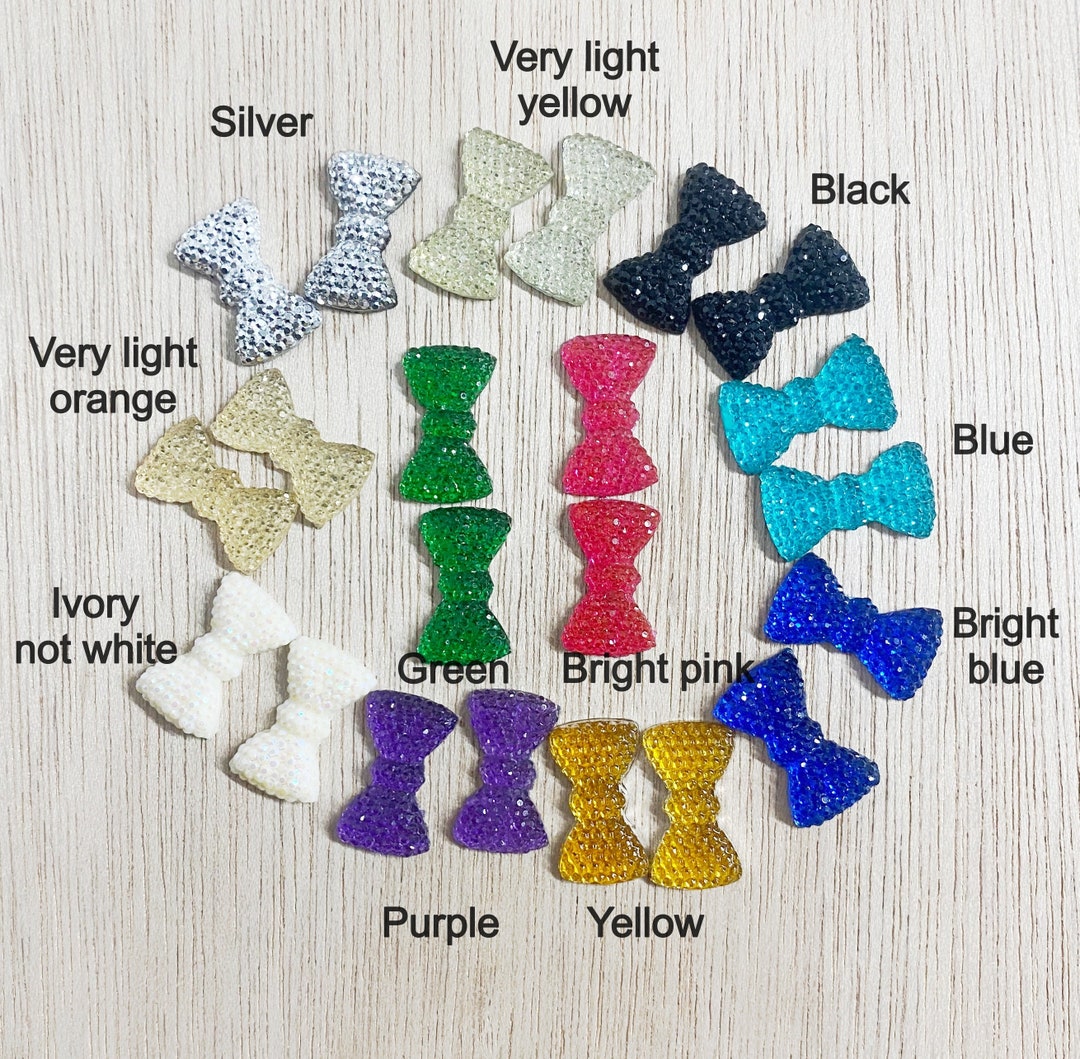 Bow Cabochon, Acrylic Rhinestone, 1220mm, Acrylic, Foil Back, 8 Pieces ...
