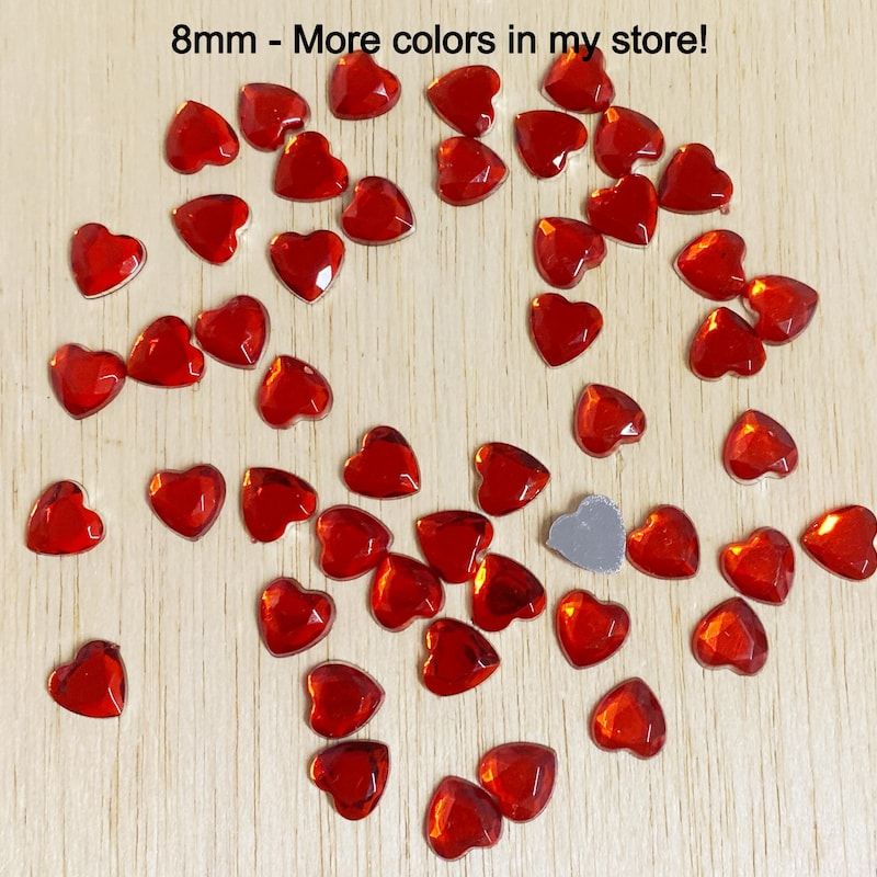 Cabochon Flat Back Heart - Etsy