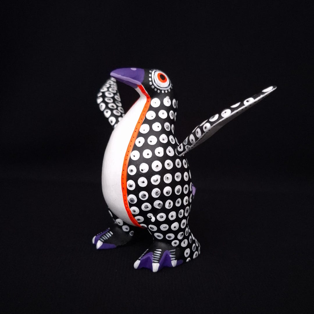 Beautiful Oaxacan Wood Carving Penguin Alebrije. Mexican Folk Art - Etsy