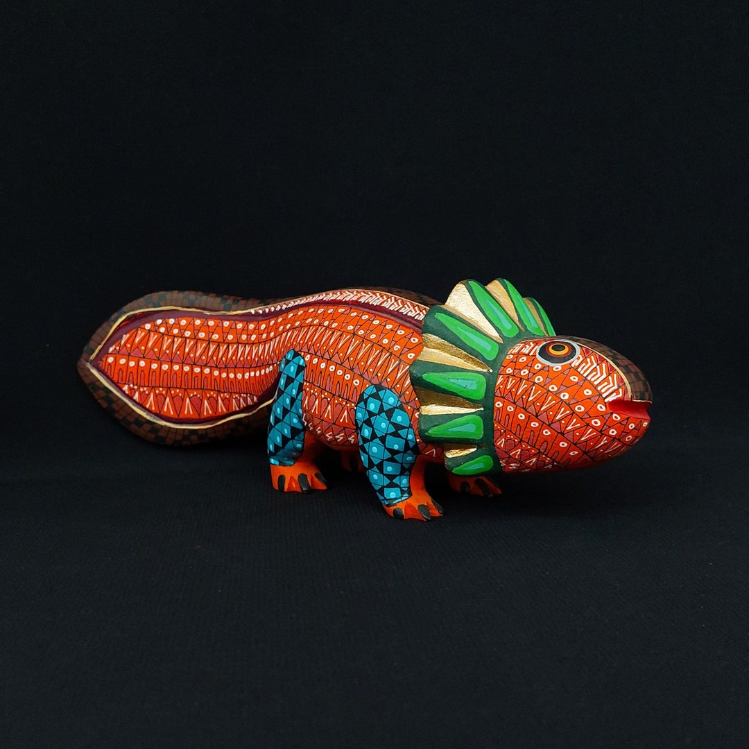 Gorgeous Oaxacan Wood Carving Axolotl Alebrije. Mexican Folk Art - Etsy