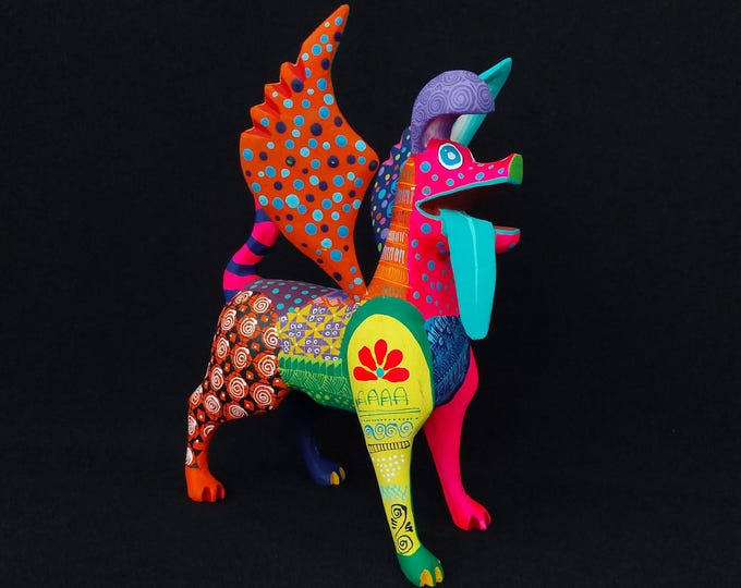 Beautiful Oaxacan Wood Carving Dante From Coco Alebrije. Mexican Folk ...