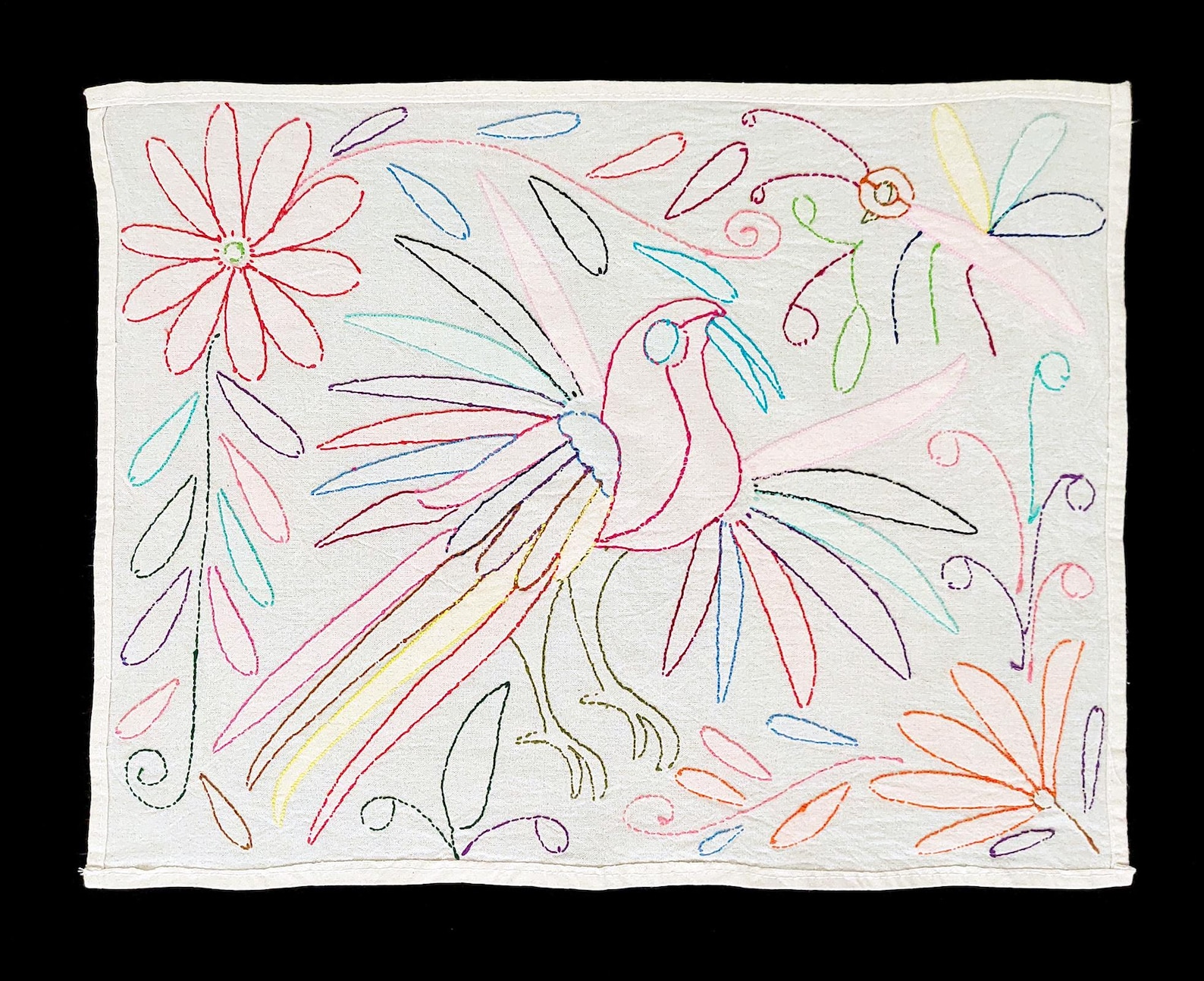 Otomi Embroidered Textile From Tenango De Doria. Mexican Textile ...