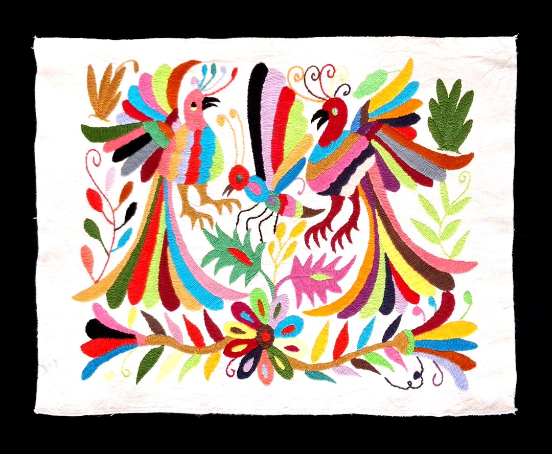 Otomi Embroidered Textile From Tenango De Doria. Mexican Textile ...