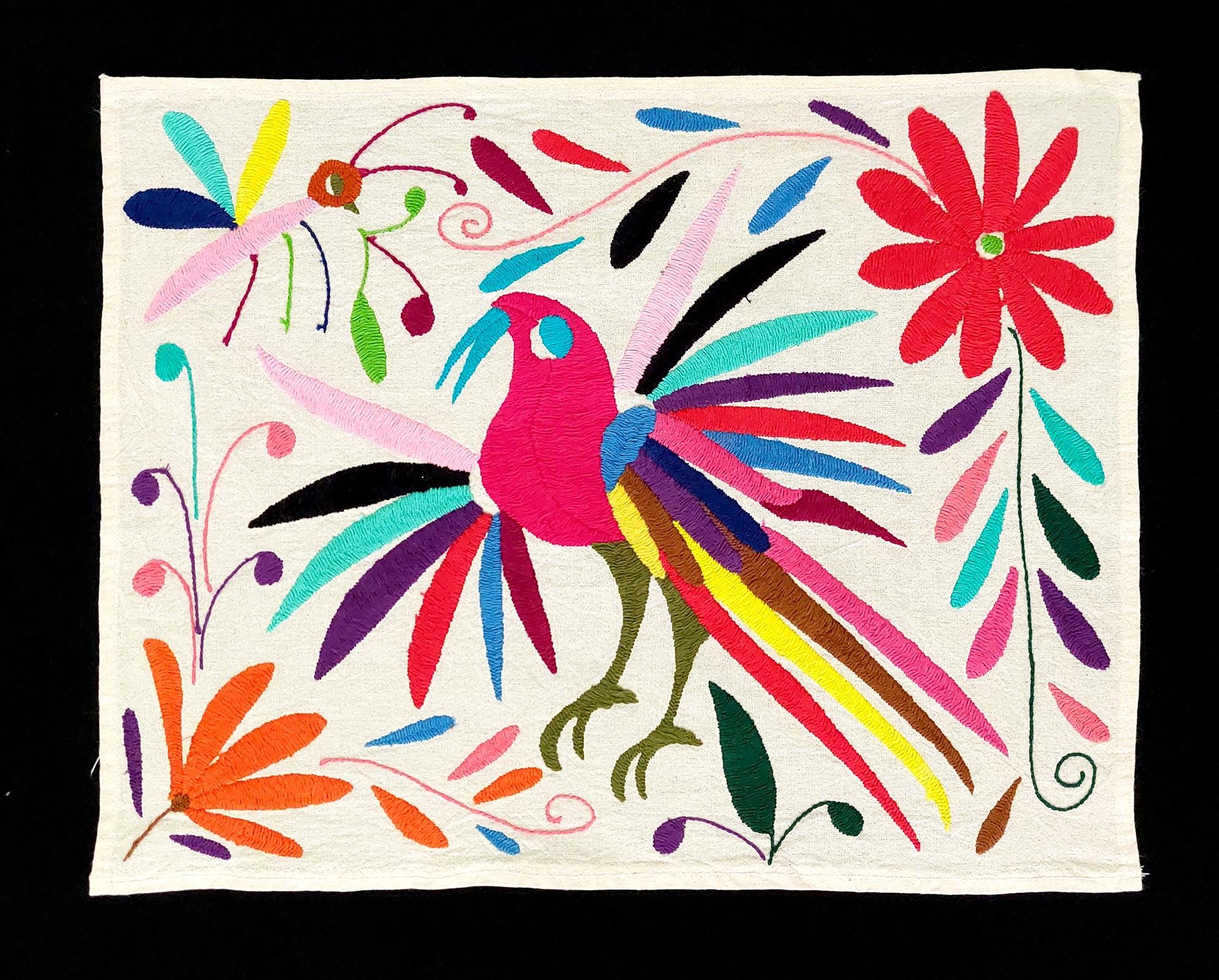 Otomi Embroidered Textile From Tenango De Doria. Mexican Textile ...