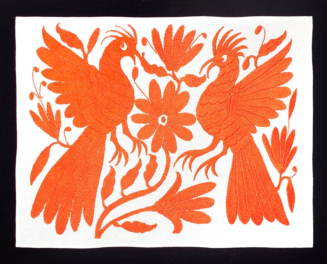 Otomi Embroidered Fabric From Tenango De Doria. Mexican - Etsy