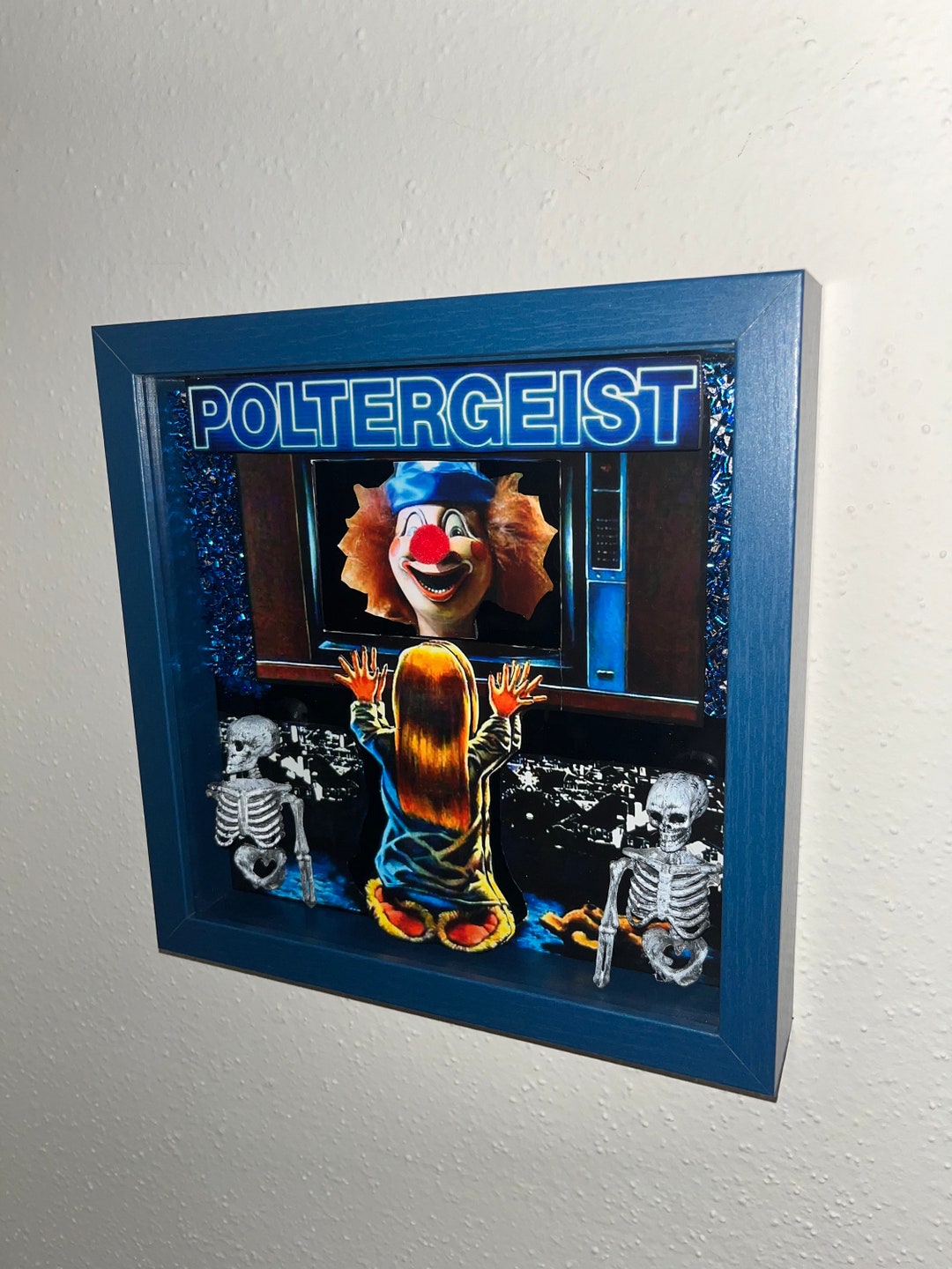 Poltergeist 3D Dark Blue 9x9 Shadowbox - Etsy