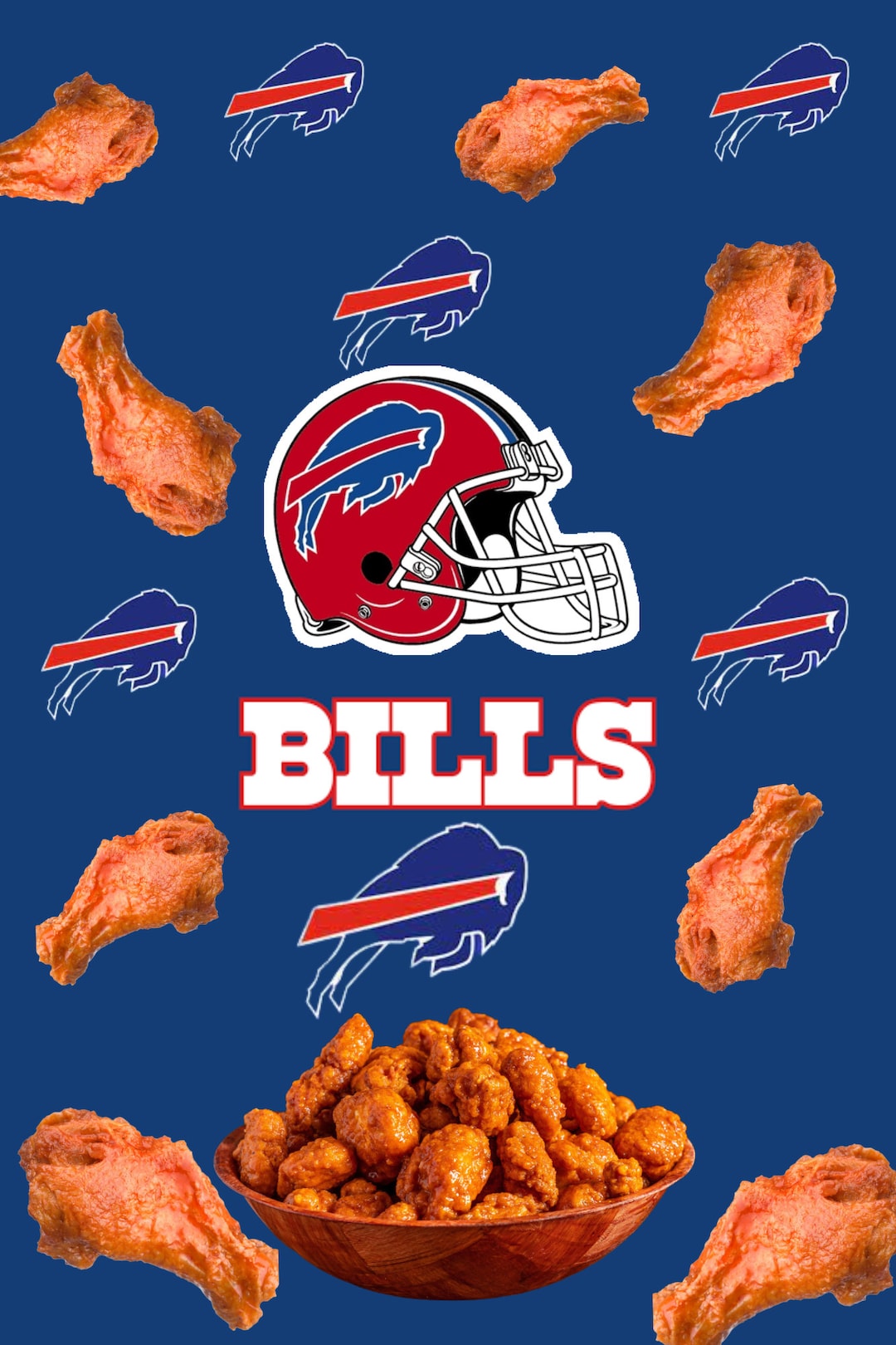 Buffalo Bills 12x18 Handmade Chicken Wing Flag Unique - Etsy