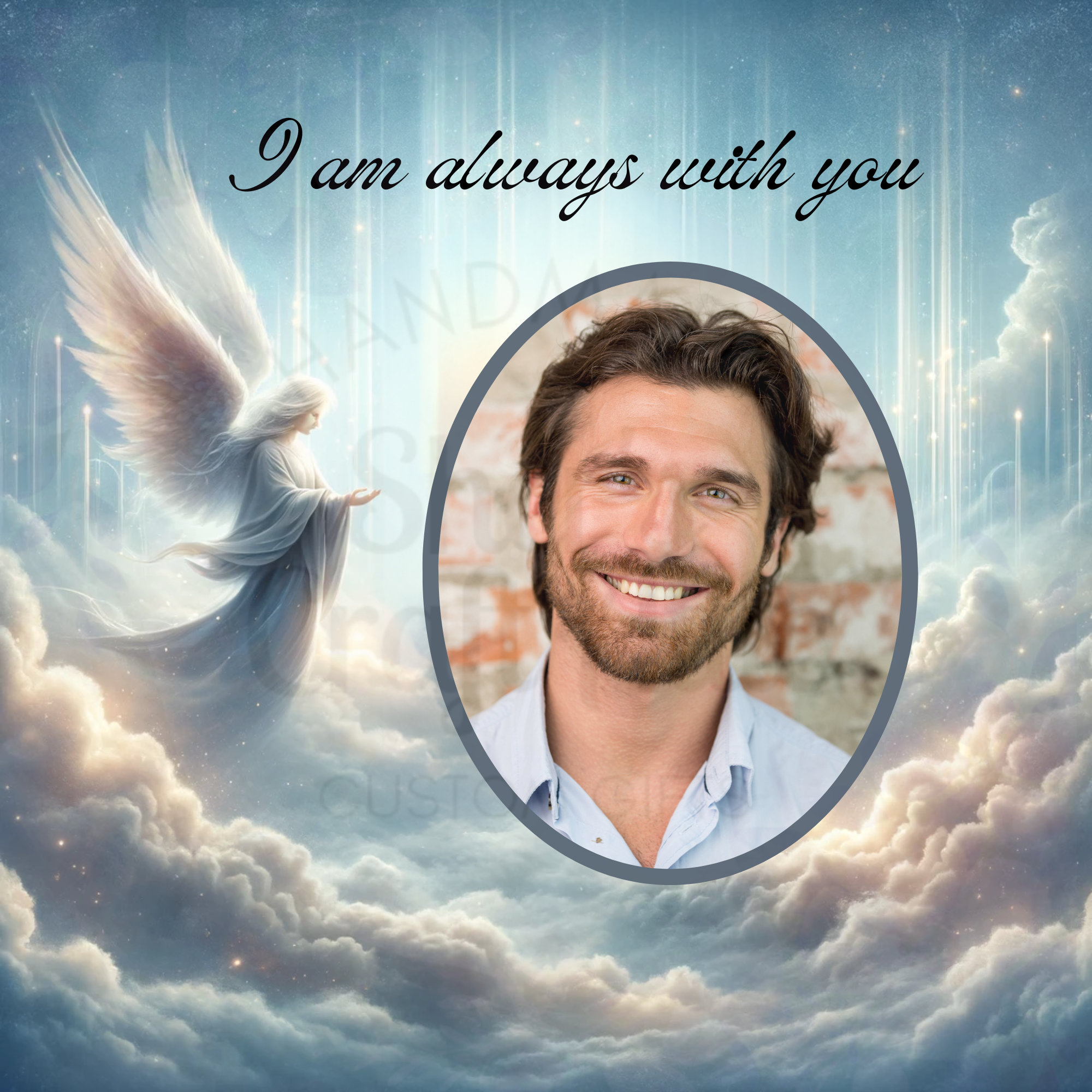 Personalized Memorial Photo Slate: Bereavement Keepsake (7.5x7.5 Inches ...