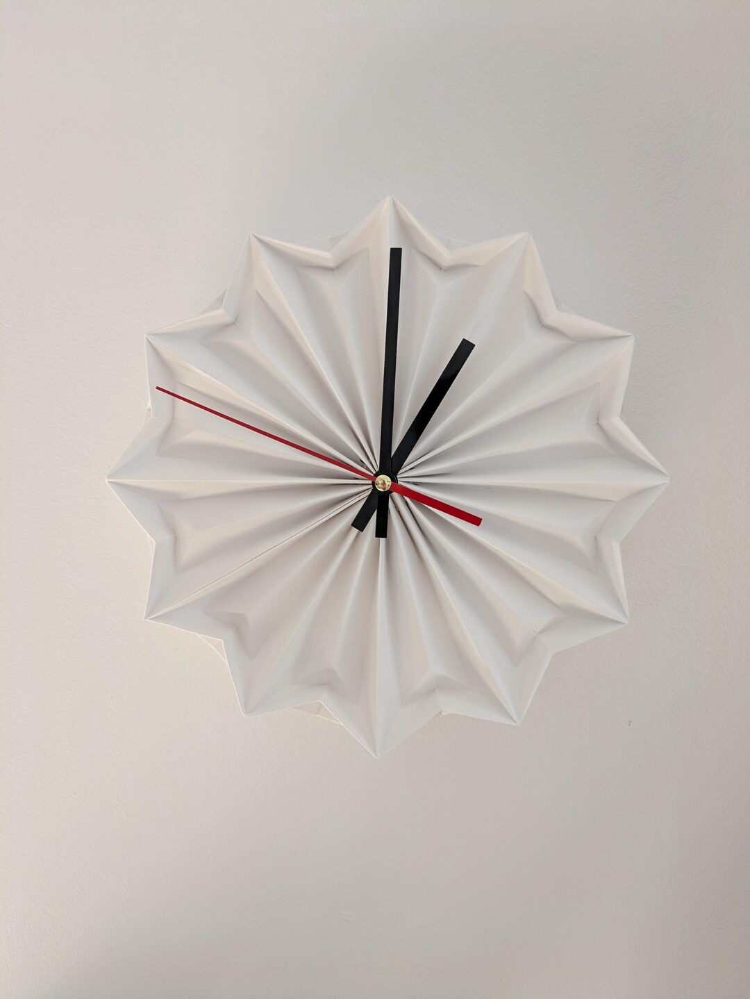 Bloom- Origami Wall Clock - White - Etsy