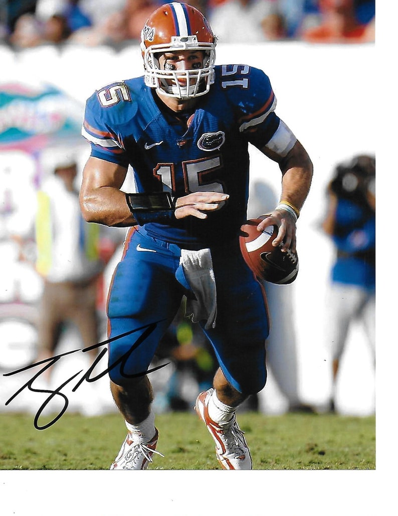 All Time College Great Quarterback TIM TEBOW Autographed 8x10 - Etsy