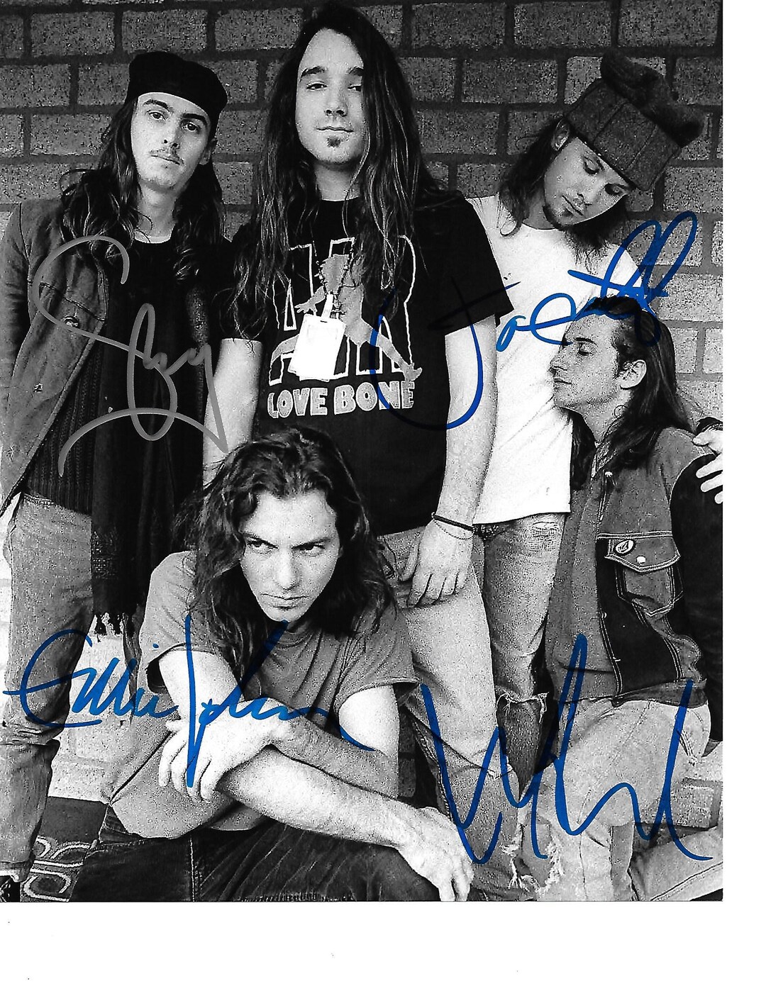Entire Band Pearl Jam Autographed 8x10 Photo W Eddie Vedder - Etsy