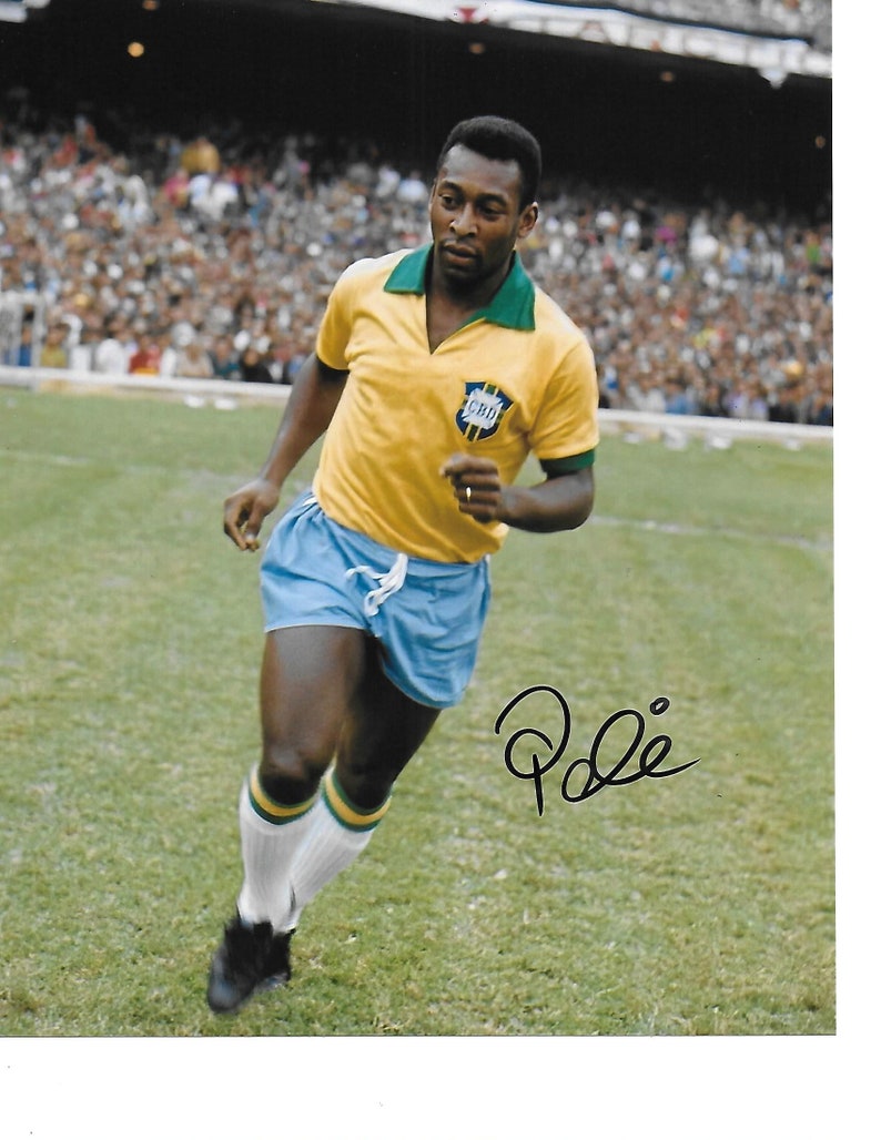 All Time Great Soccer Player "pele" Nicely Signed 8x10 Game Day ...