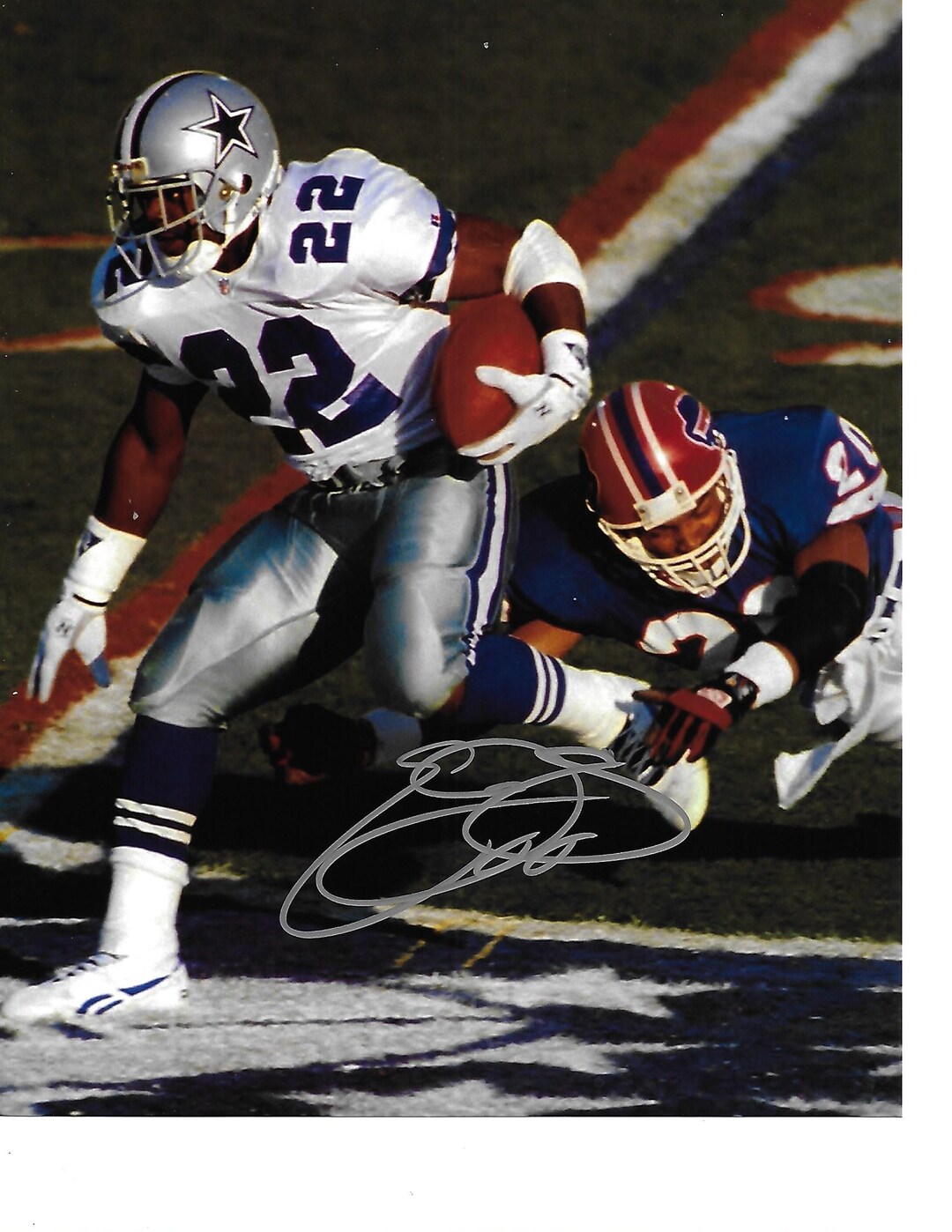 Hall of Fame Running Back "emmitt Smith" Signed 8x10 Game Day ...