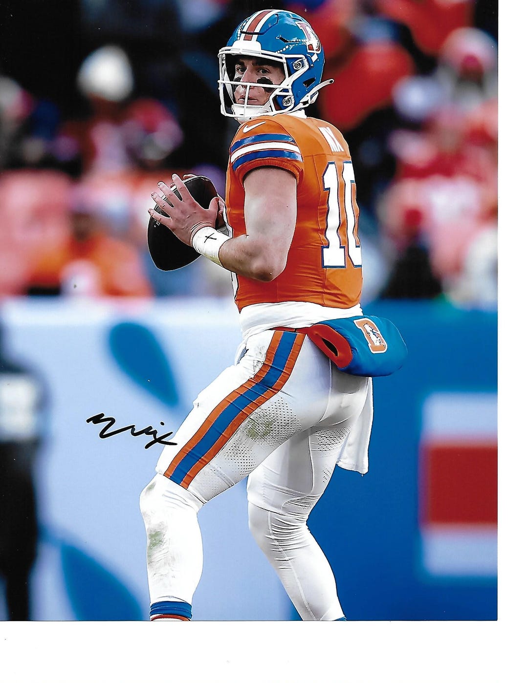 Super Star Quarterback BO NIX Signed 8x10 Game Day Photograph - Etsy