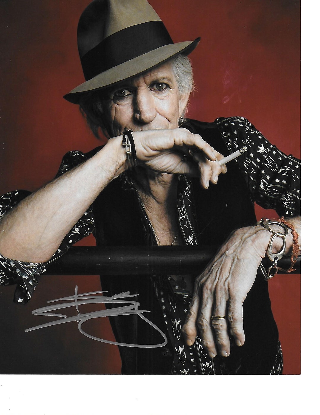 Super Cool Legendary Rock N Roller KEITH RICHARDS Great Looking Signed ...
