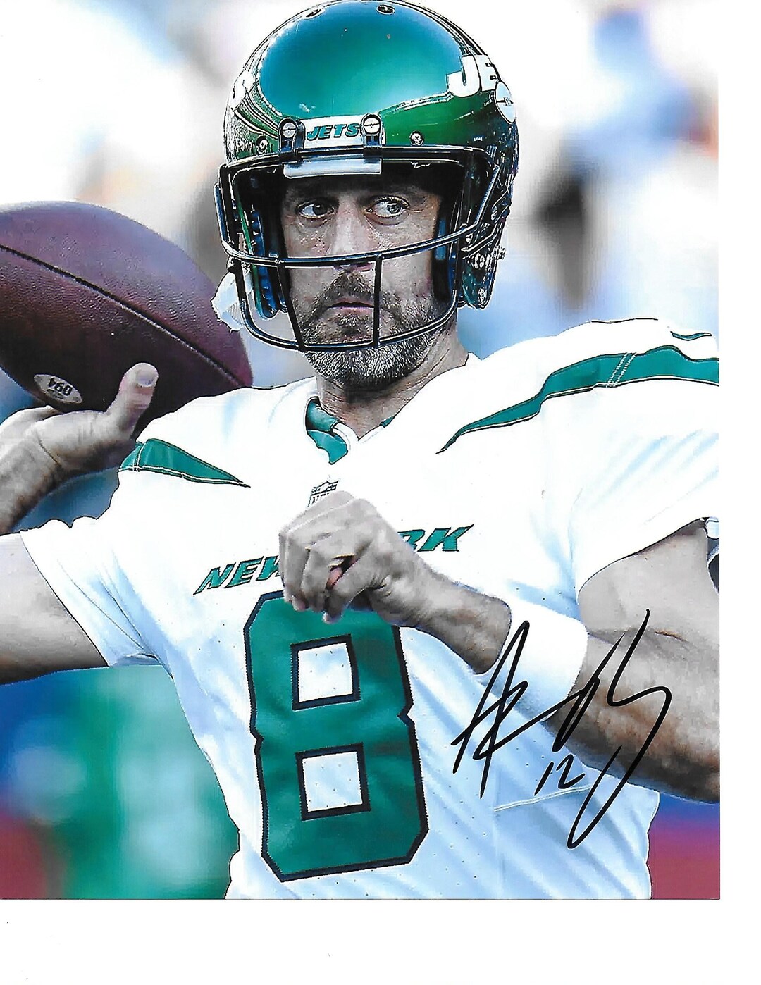 Future Hall of Famer Qb AARON RODGERS Signed on Field 8x10 Photograph ...
